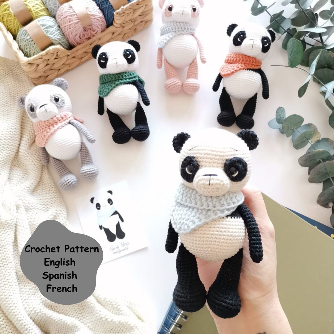 Crochet PATTERN Panda Nina, Amigurumi Panda Pattern, Crochet Panda Pattern - Etsy