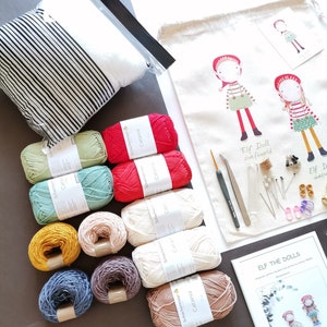 CROCHET KIT Elf the Dolls With Printed Pattern amigurumi KIT - Etsy