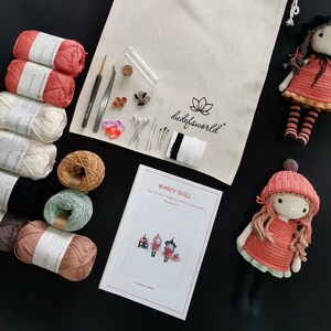 CROCHET KIT Marcy Doll With Printed Pattern,amigurumi Kit,diy Kit,how ...