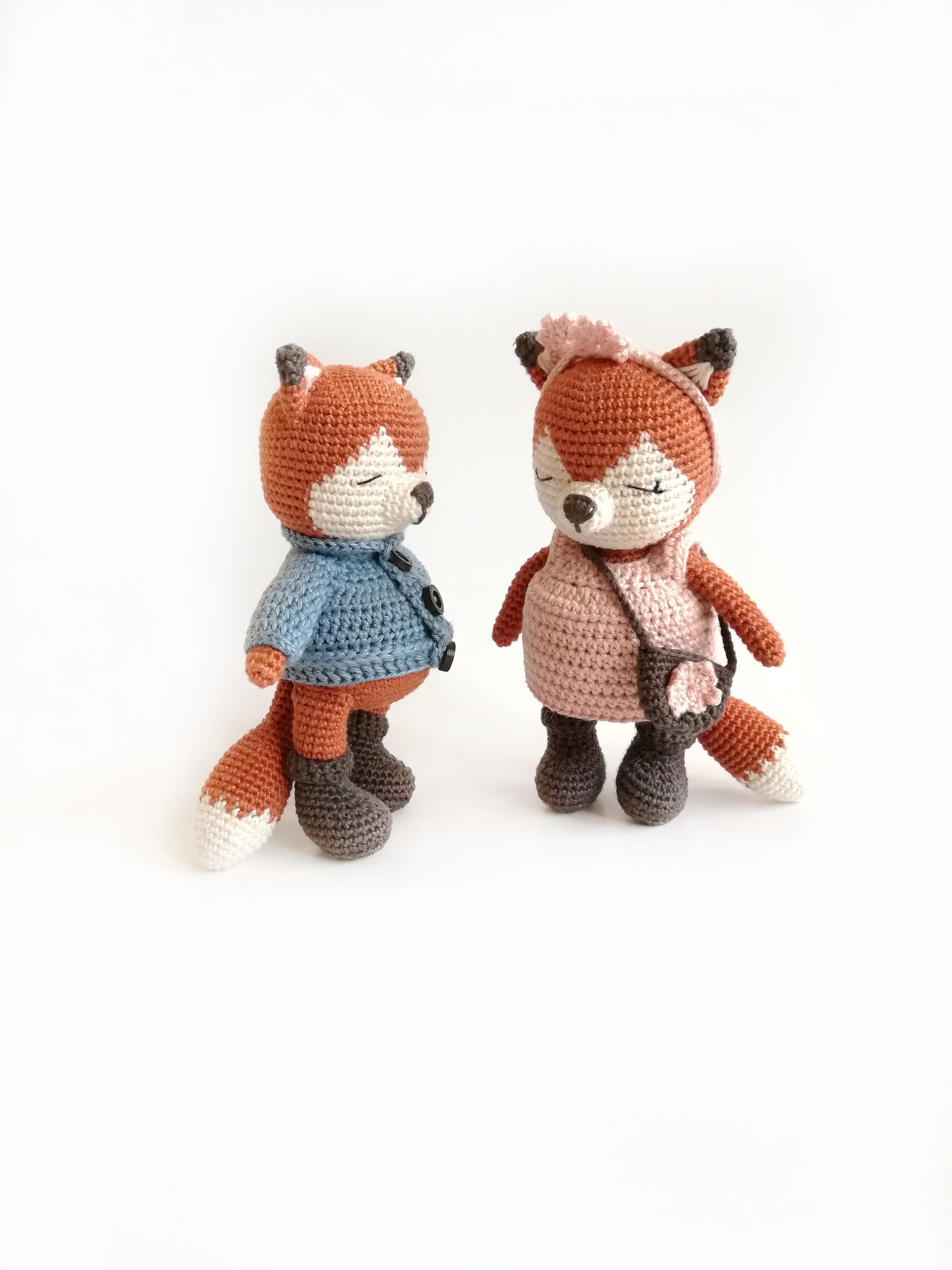 Crochet PATTERN Felix and Rubby the Foxes Amigurumi Animal - Etsy