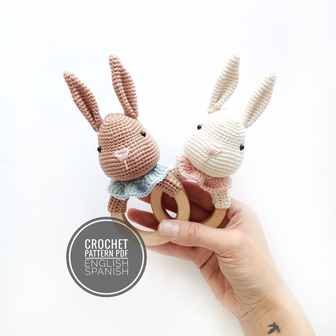 Crochet PATTERN Ponti and Odi Bunnuies Rattlecrochet Baby - Etsy