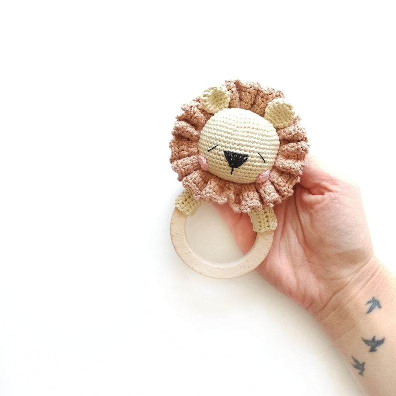 Lion Rattle Amigurumi Crochet Pattern PDF | Gentle DIY Baby Rattle ...