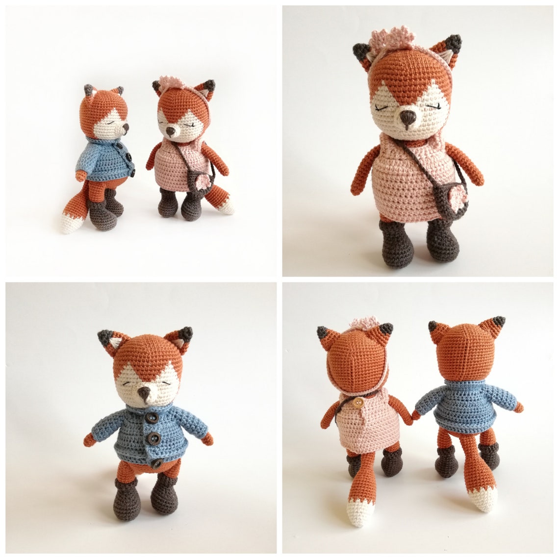 Crochet PATTERN Felix and Rubby the Foxes Amigurumi Animal - Etsy