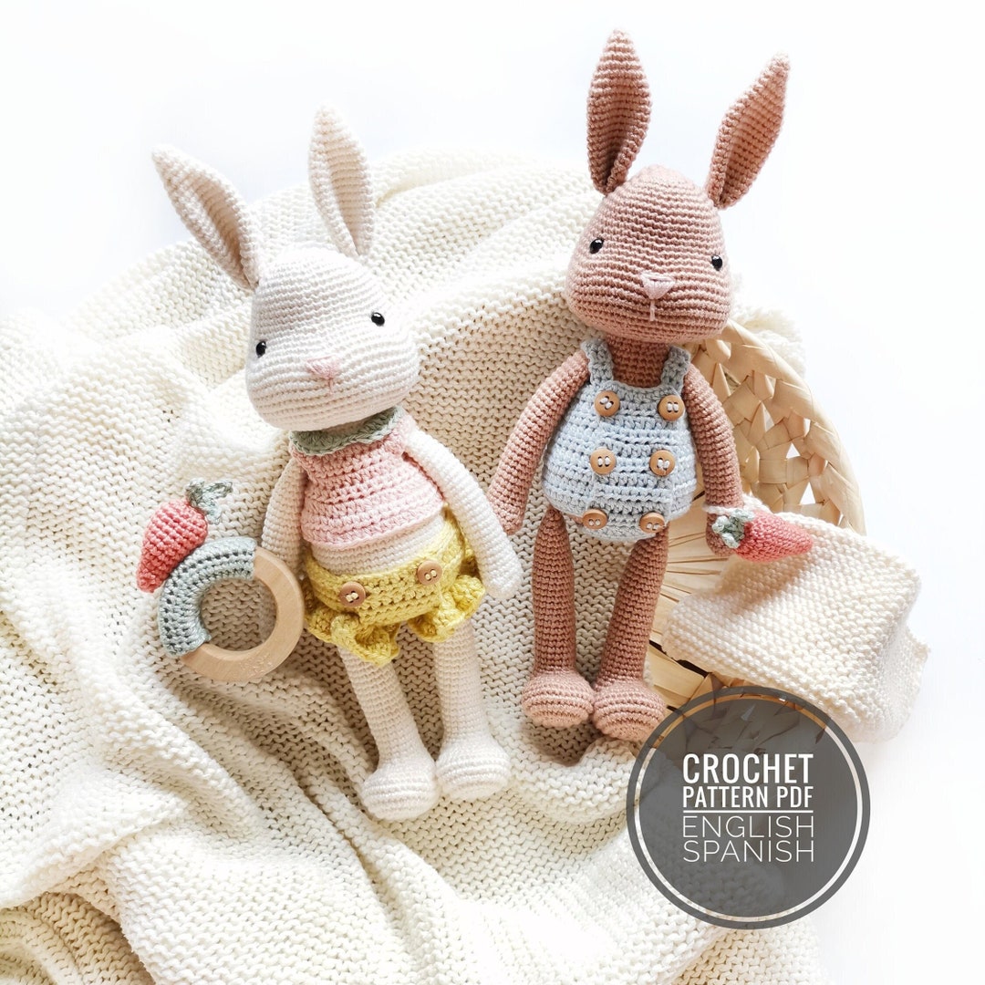 Crochet PATTERN Ponti and Odi the Bunnies Amigurumi Animal - Etsy
