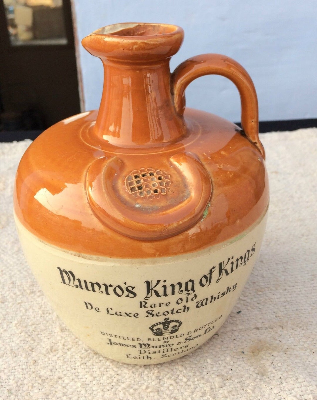 Vintage Old Munros King of Kings De Luxe Scotch Empty Whisky Jar ...