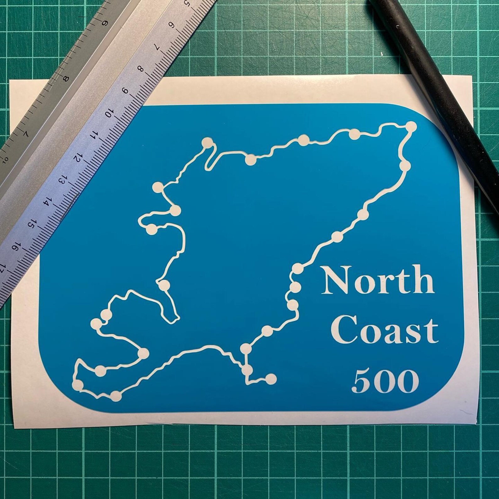 Campervan, Caravan, Motorhome: NC500 Decal - Map Outline Small Cut Out ...