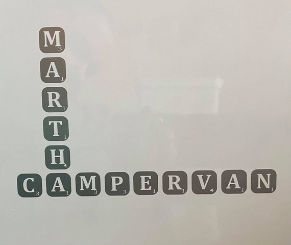 Campervan Caravan Motorhome: Vinyl Decal Scrabble Tiles | Etsy