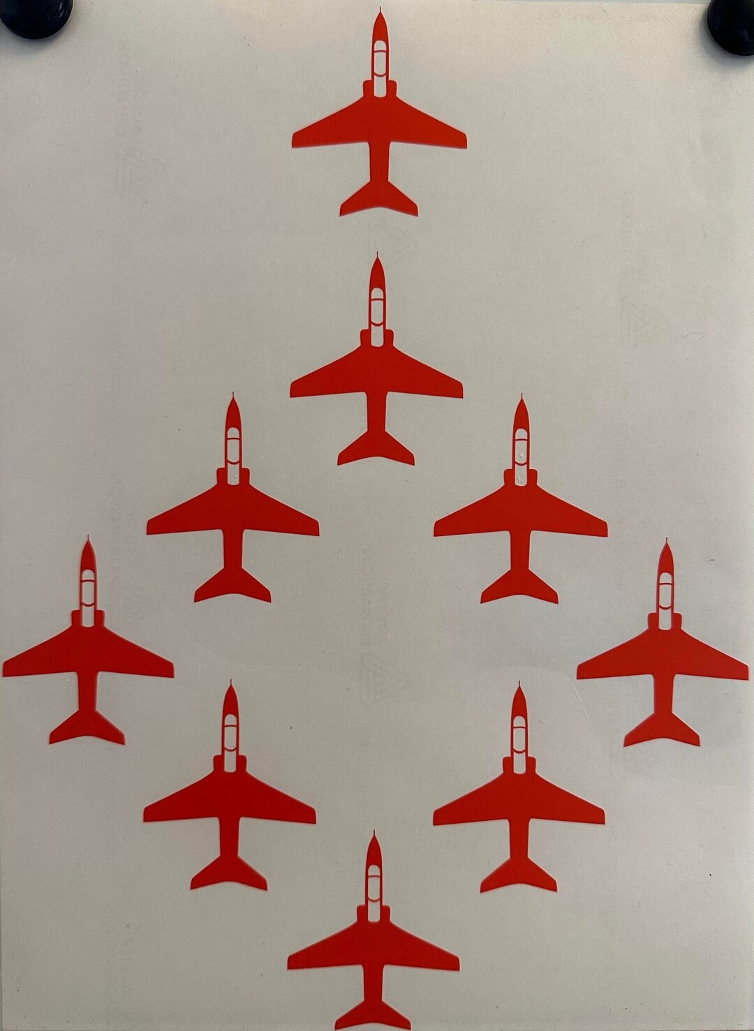 Red Arrows Inspired 9 Hawk Typhoon Formation Vehicle Sticker - Etsy