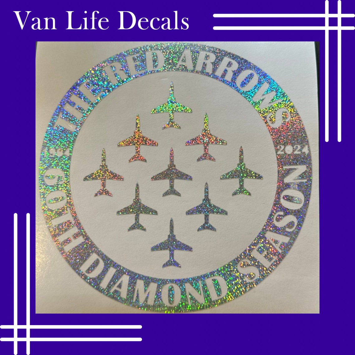 Red Arrows 60th Diamond Season Commemorative Vehicle Sticker ...