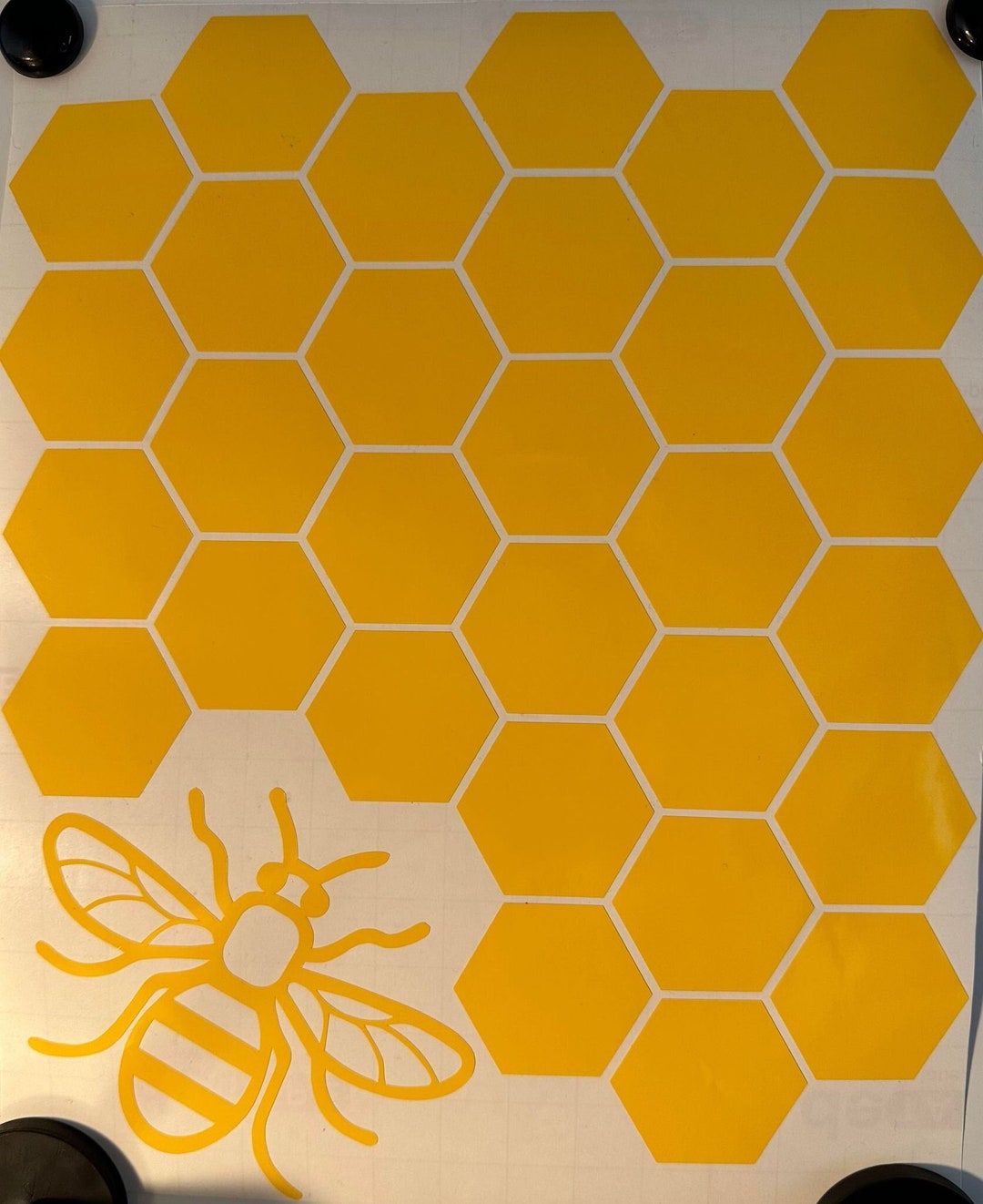 Honeycomb Block With Bee Vehicle Sticker - Etsy