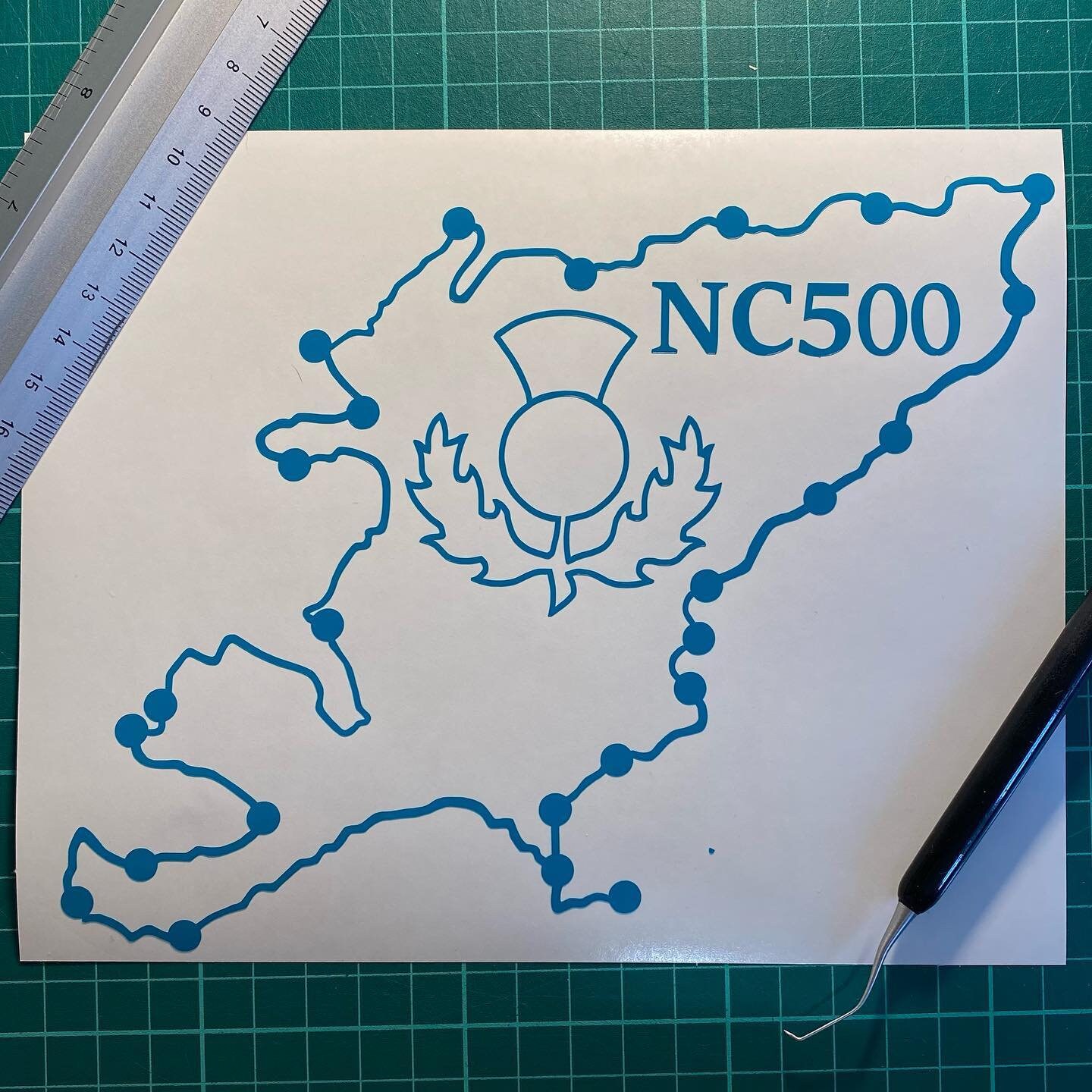 Campervan Caravan Motorhome: NC500 Decal Map Outline With | Etsy