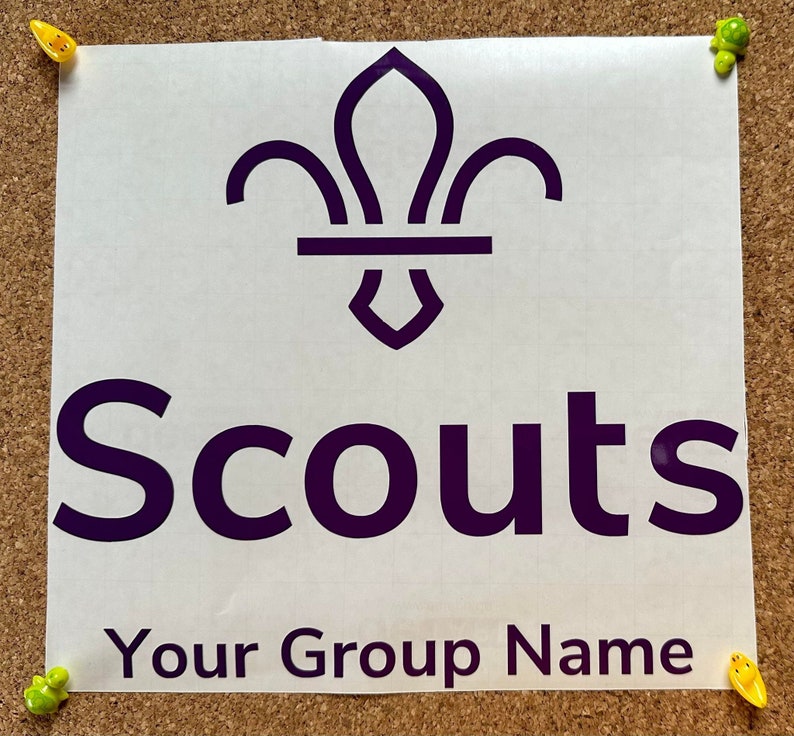 Personalised Scout Group Logo - Stacked Format - Vinyl Vehicle Sticker ...
