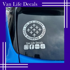Red Arrows 60th Diamond Season Commemorative Vehicle Sticker ...
