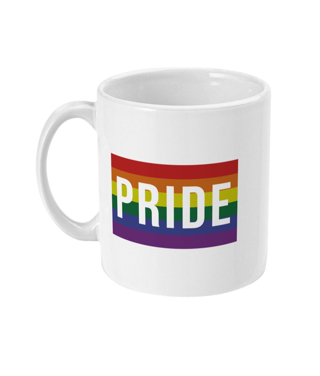 Pride 11oz Ceramic Mug Gay Pride Mug Lgbtq T Rainbow Etsy