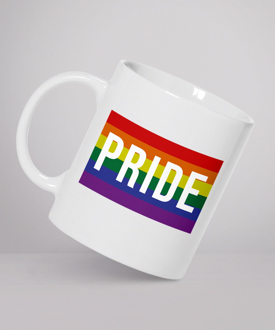 Pride 11oz Ceramic Mug Gay Pride Mug Lgbtq T Rainbow Etsy