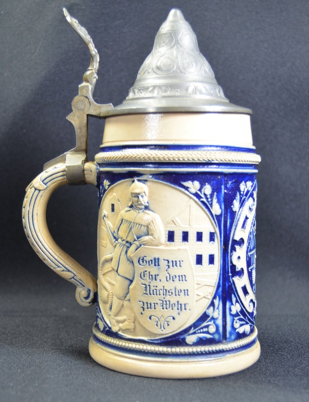 Breman Fireman's Salt Glazed Beer Stein - Etsy