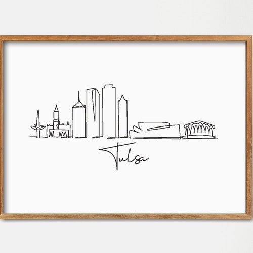 Tulsa Vintage Map Print Tulsa Map Oklahoma Map Art Tulsa - Etsy