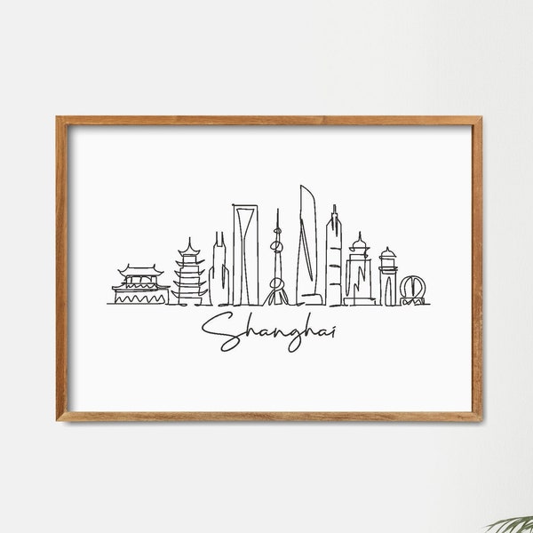 Shanghai Skyline - Etsy