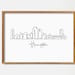 One Line Hampton, Virginia Skyline Print Art, Boho Art, Minimalist ...
