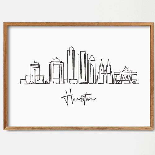 Printable Seattle Skyline Wall Decor Fine One Line Print - Etsy