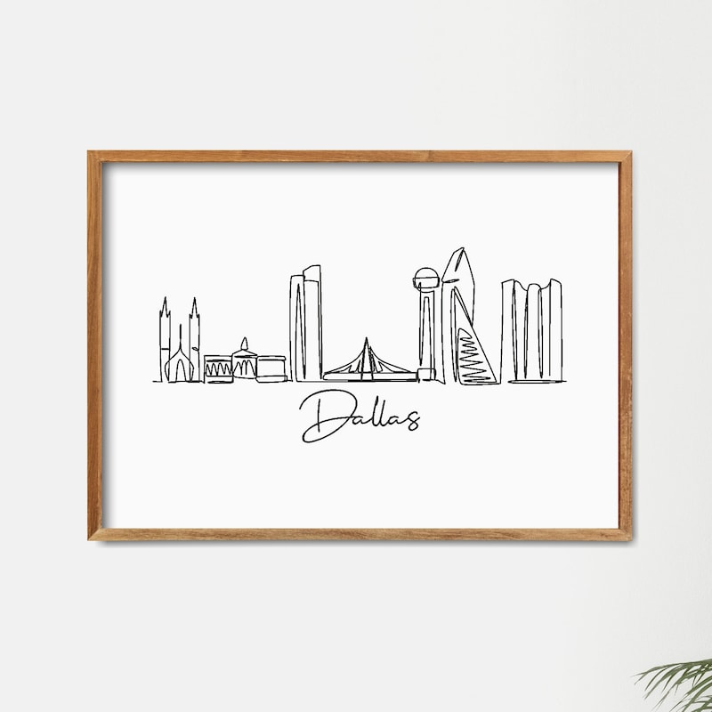 Dallas Skyline Png - Etsy