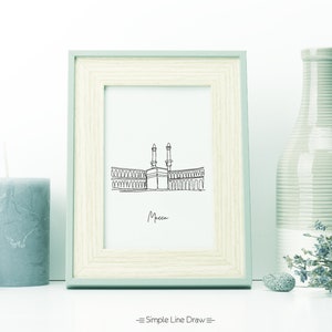 Masjidil Haram, Masjid Al Haram Wall Art Poster, Mecca Mosque Saudi ...