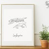 Printable Toronto Cityscape, Minimalist One Line Drawing Skyline Print ...