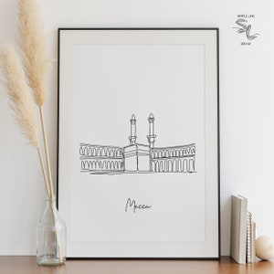 Masjidil Haram, Masjid Al Haram Wall Art Poster, Mecca Mosque Saudi ...
