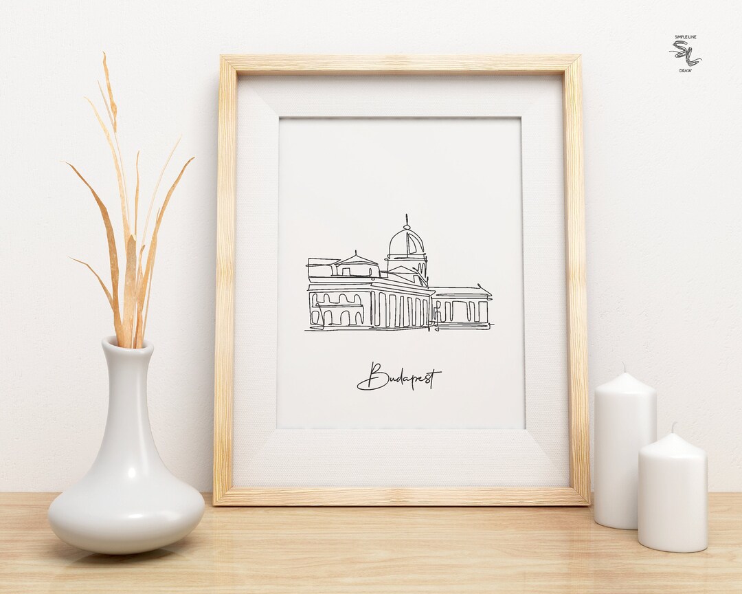 Buda Castle Print, Budapest Hungary Poster, Historical Palace Wall ...