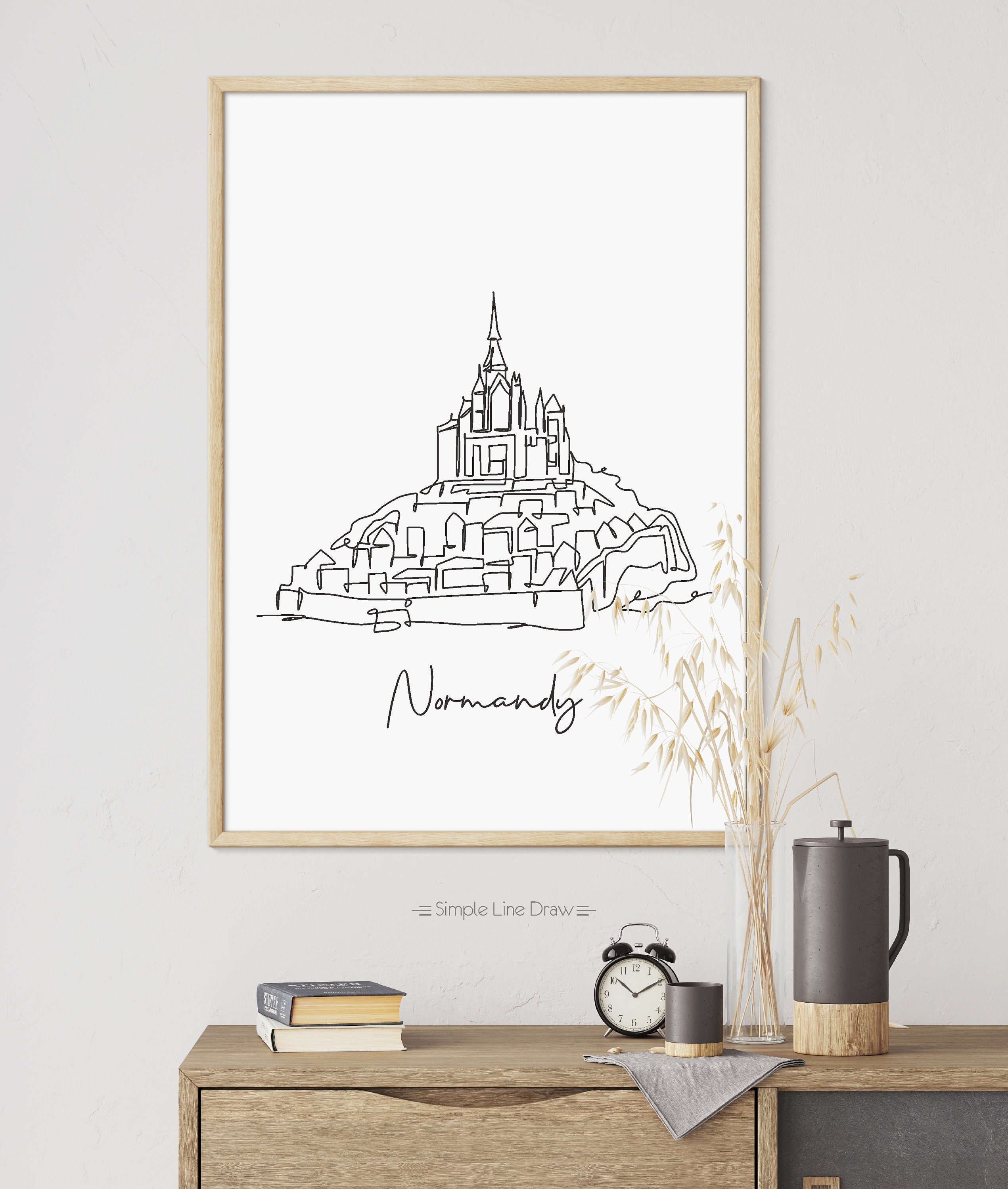 Mont Saint Michel Normandy Poster France Wall Decor Print | Etsy