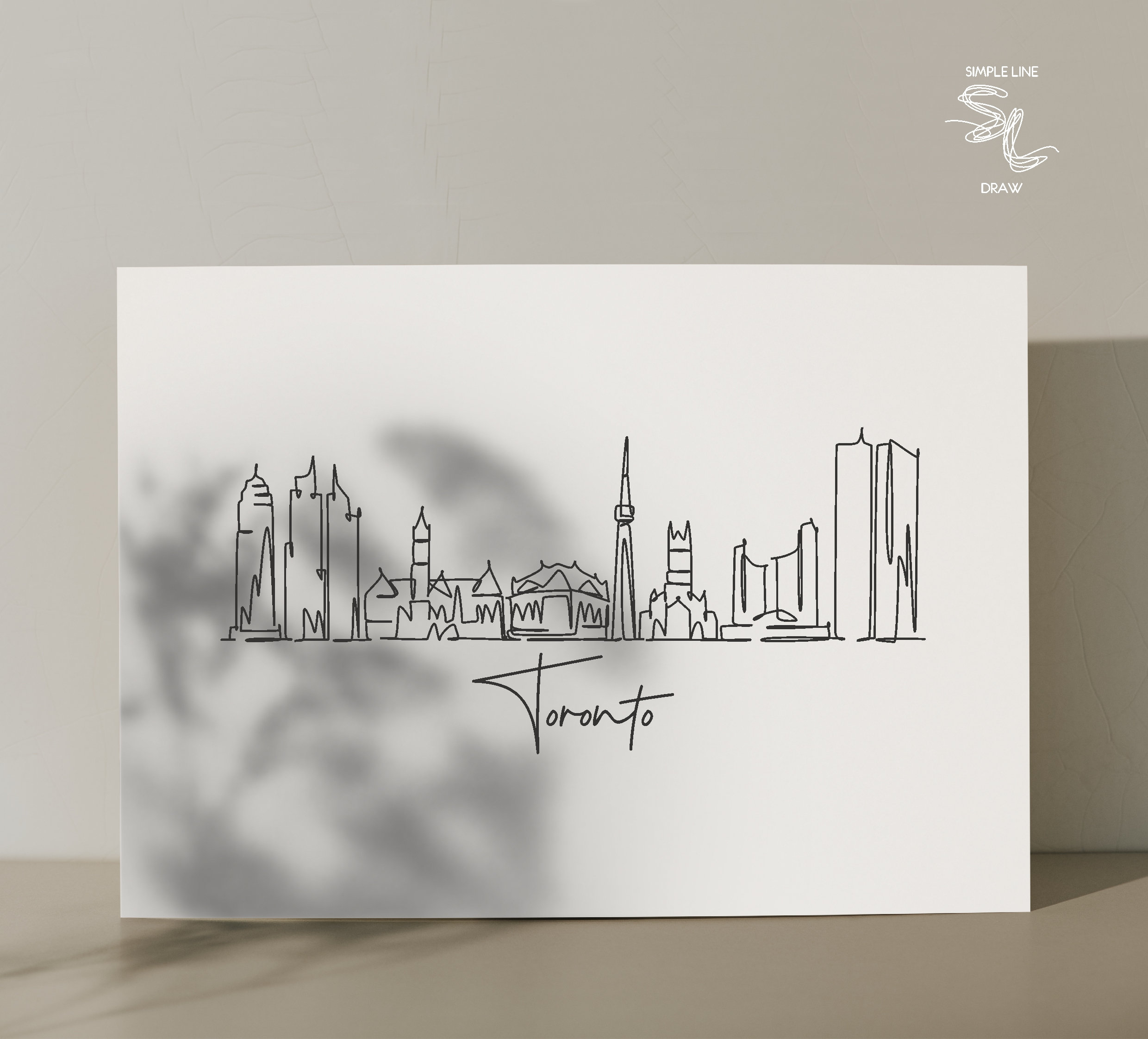 Printable Toronto Cityscape Minimalist One Line Drawing - Etsy