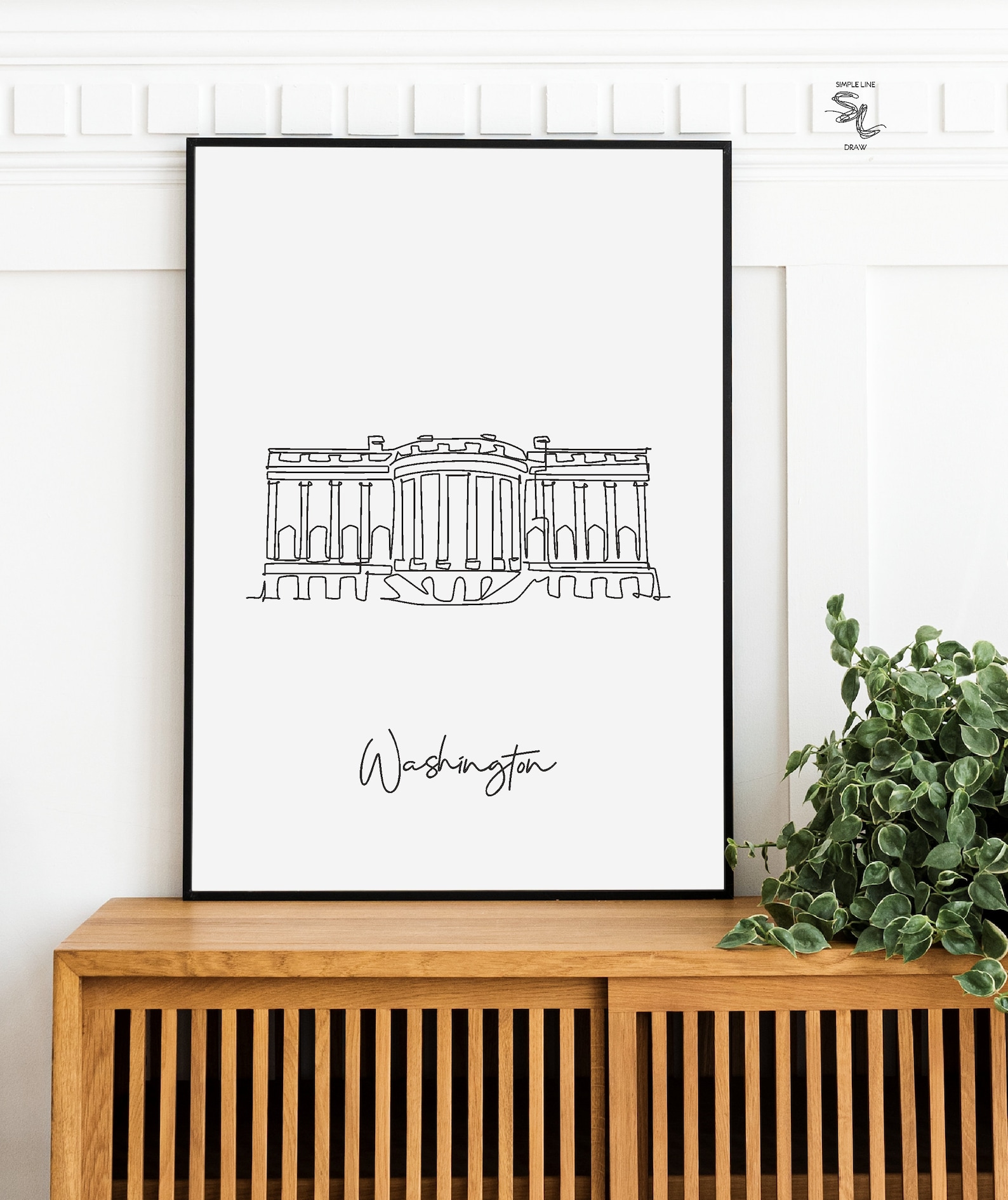 White House USA Building Poster Washington Wall Art Travel - Etsy