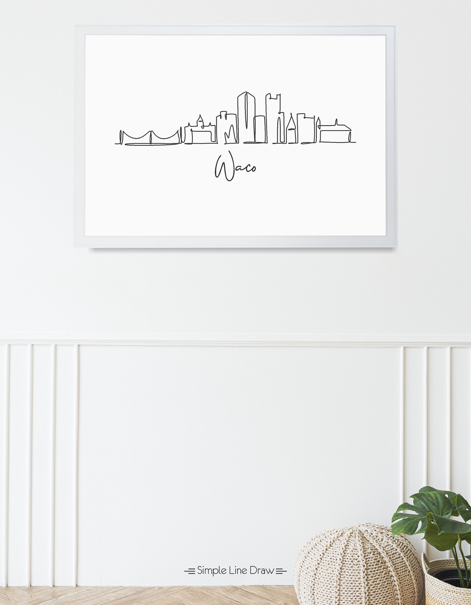 Printable Waco Texas Skyline Wall Decor Fine One Line Print - Etsy