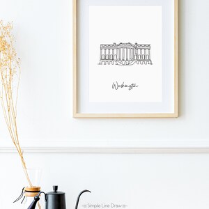 White House USA Building Poster, Washington Wall Art, Travel Poster ...