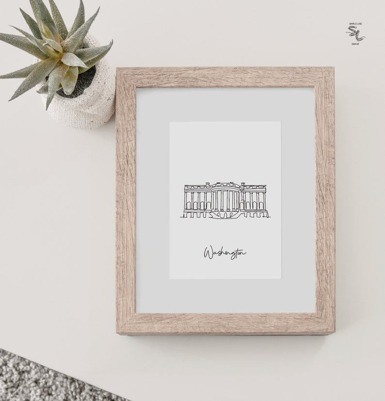 White House USA Building Poster Washington Wall Art Travel - Etsy