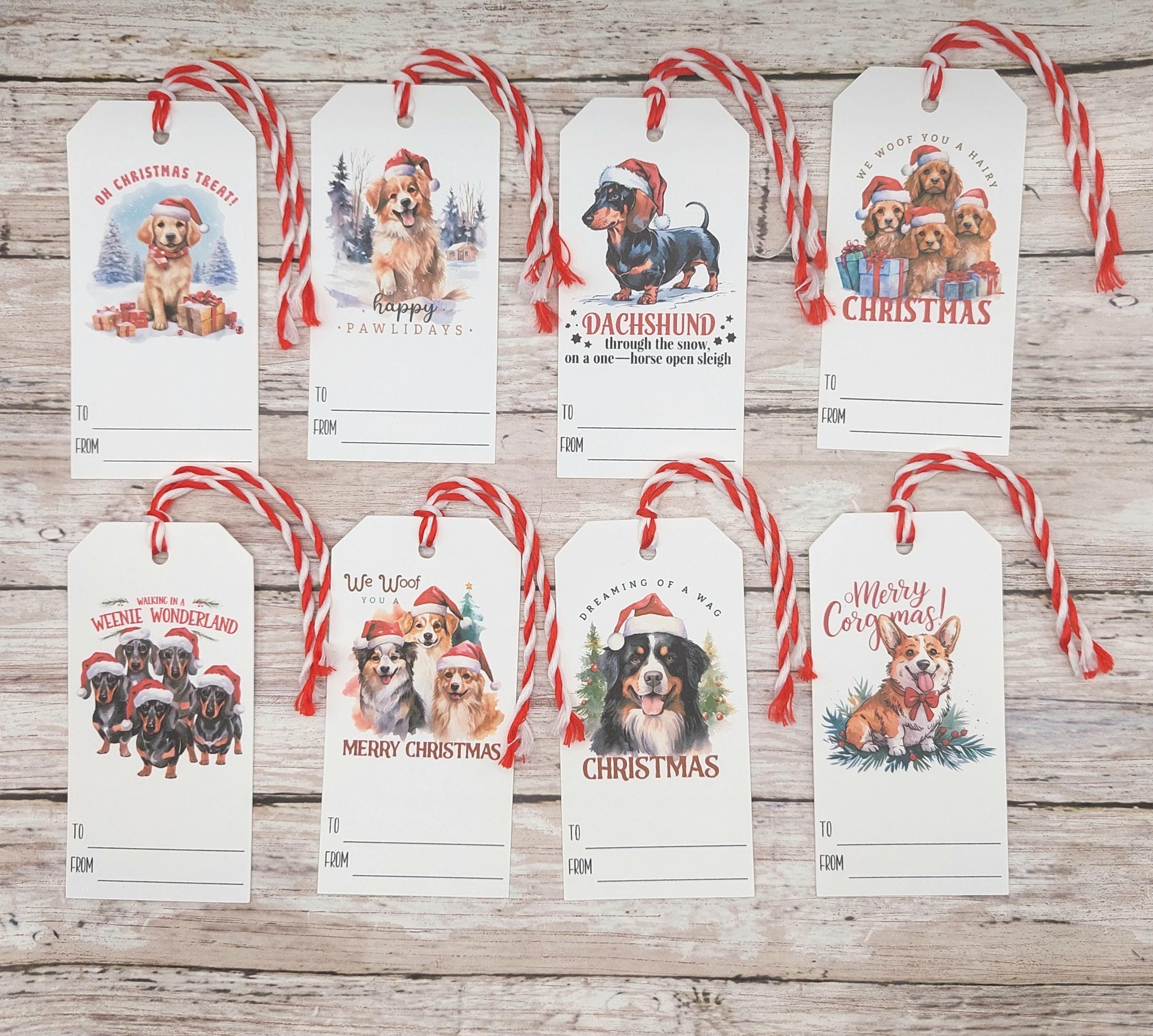 Dog Christmas Gift Tags, Holiday Tags, Christmas, Dogs - Etsy