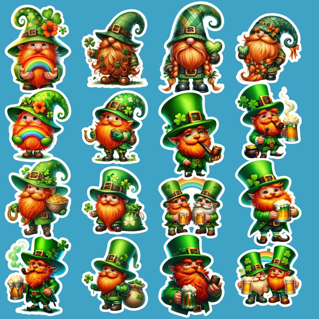 St. Patrick's Day Leprechaun Stickers, Leprechaun, Gift Ideas - Etsy