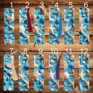 Assorted Sea Shell Bookmark, Sea Shells, Birthday Gift, Beach - Etsy