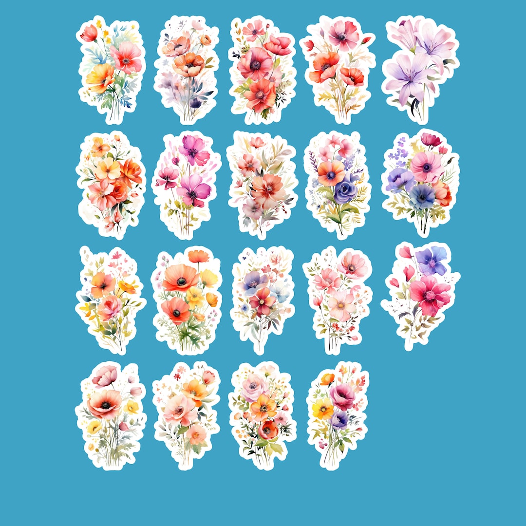Bouquet of Spring Flowers Stickers, Flowers, Spring, Bouquet, Stickers ...
