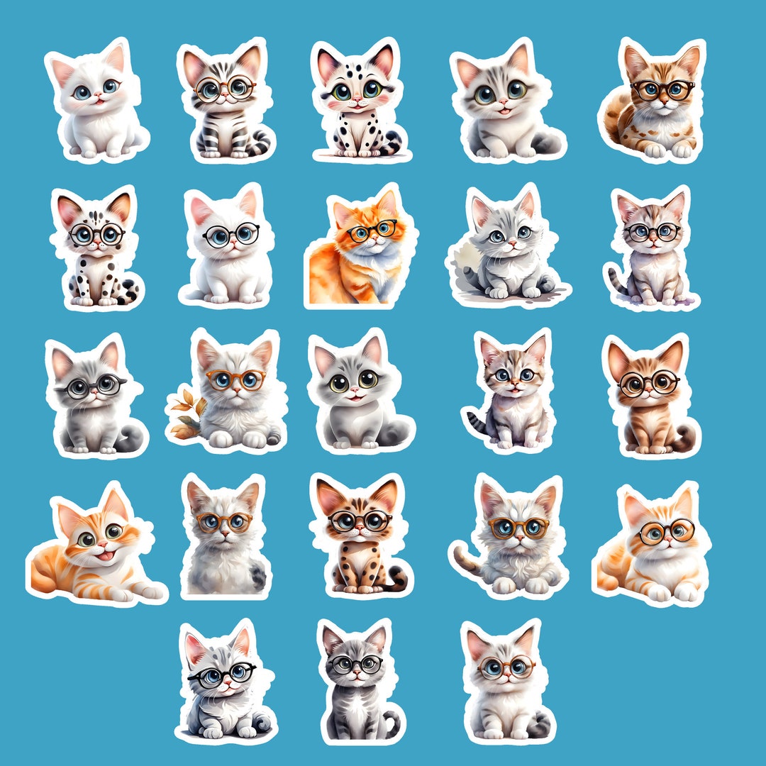 Funny Cat Stickers, Cute Cats, Vinyl Stickers, Laptop Stickers - Etsy