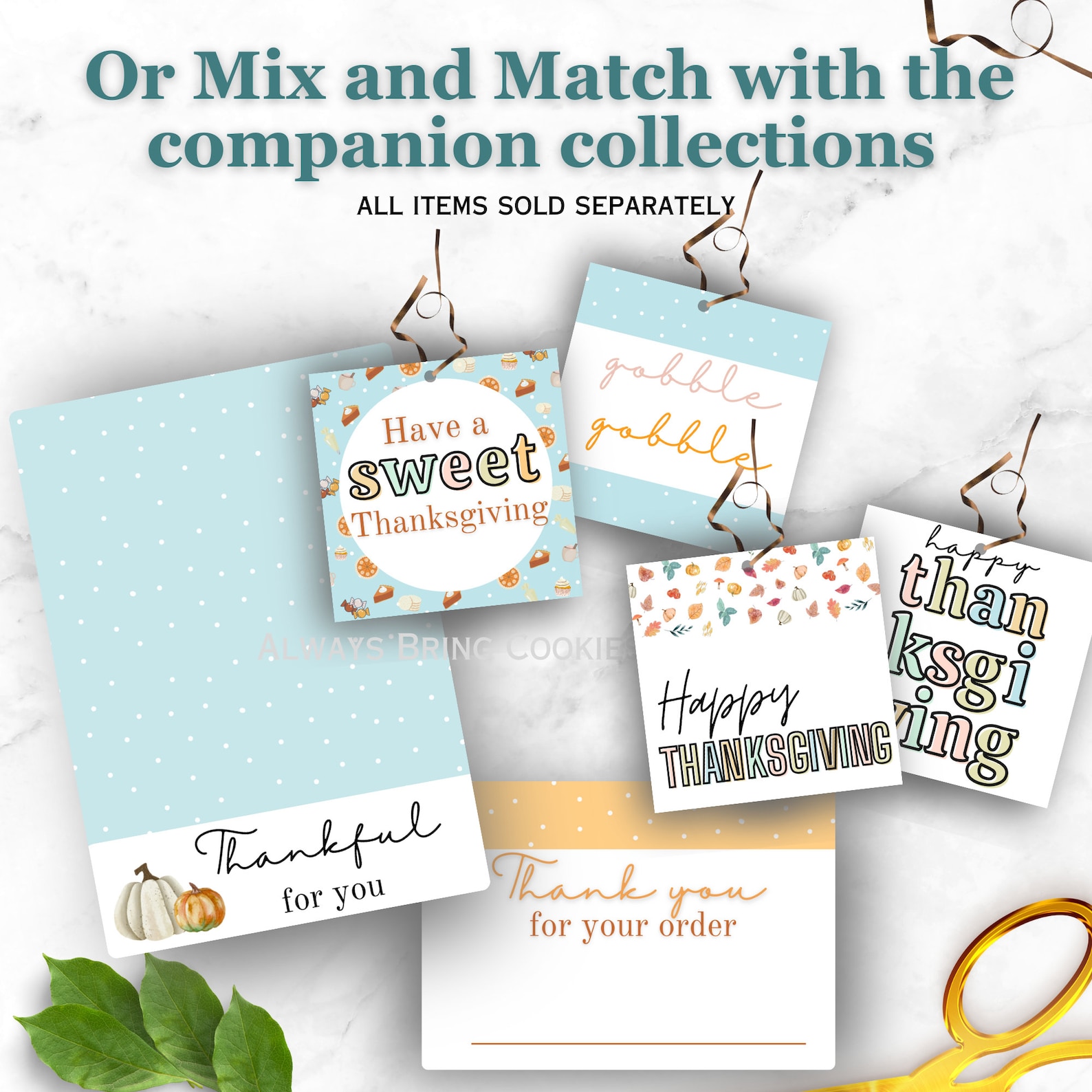 Thankful Cute Printable Cookie Card Instant Download - Etsy
