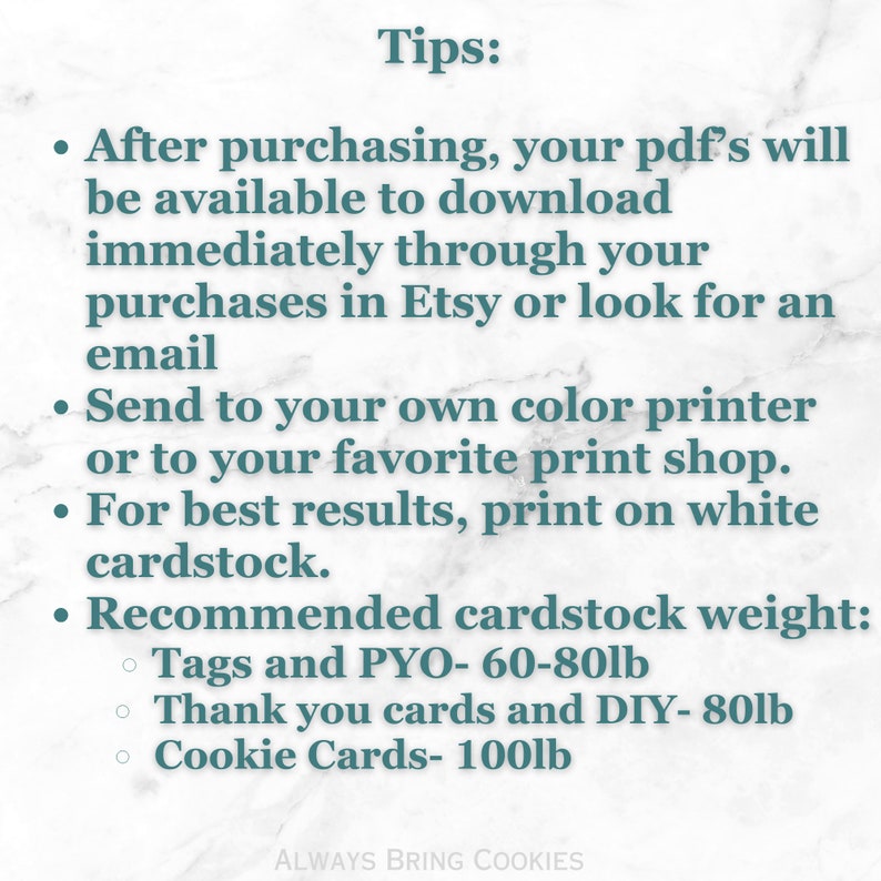 Thanksgiving Do It Yourself Cookie Kit Printable Directions, Instant ...