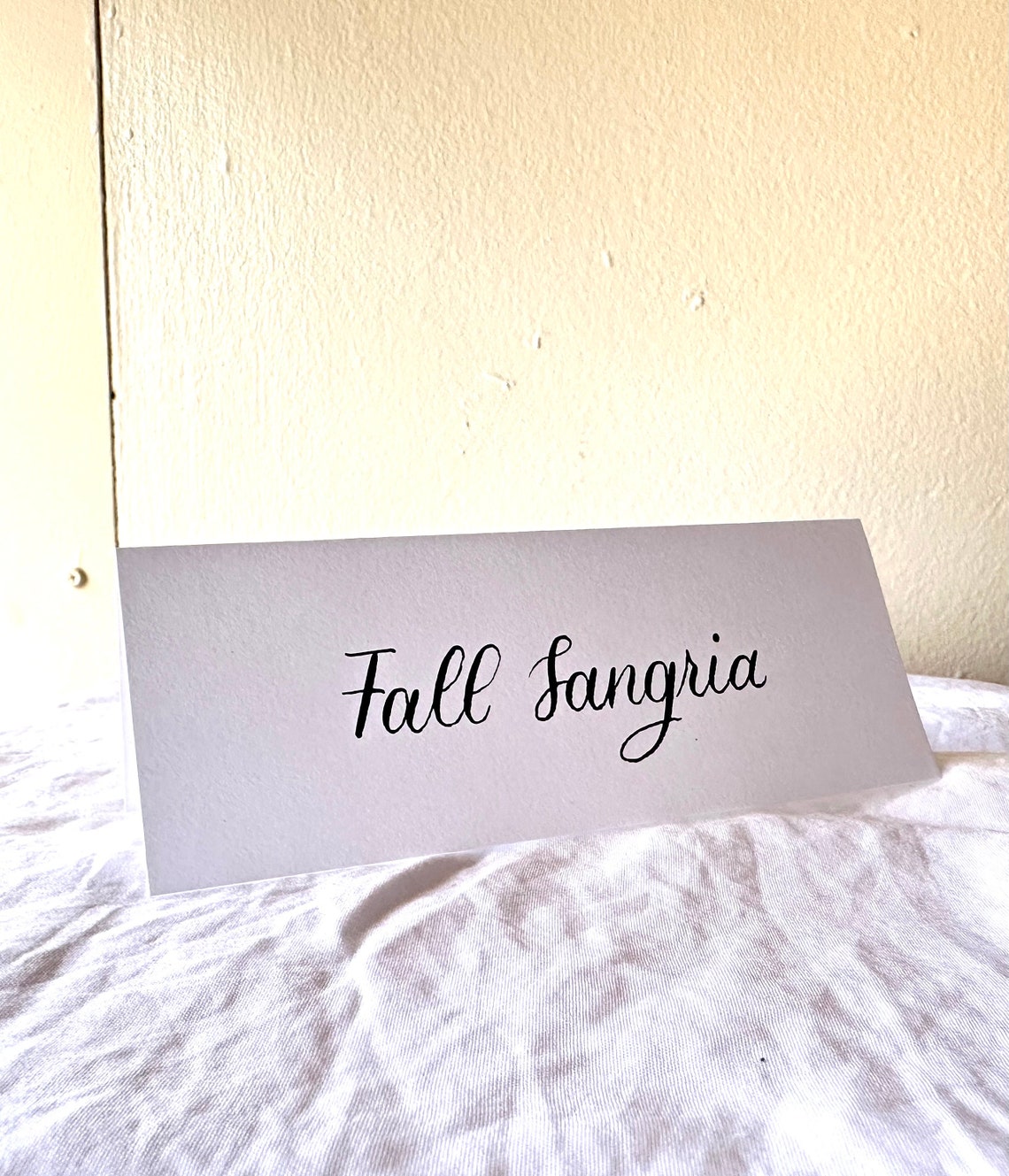 Handwritten Calligraphy Food Place Card for Dinners, Events, Weddings ...