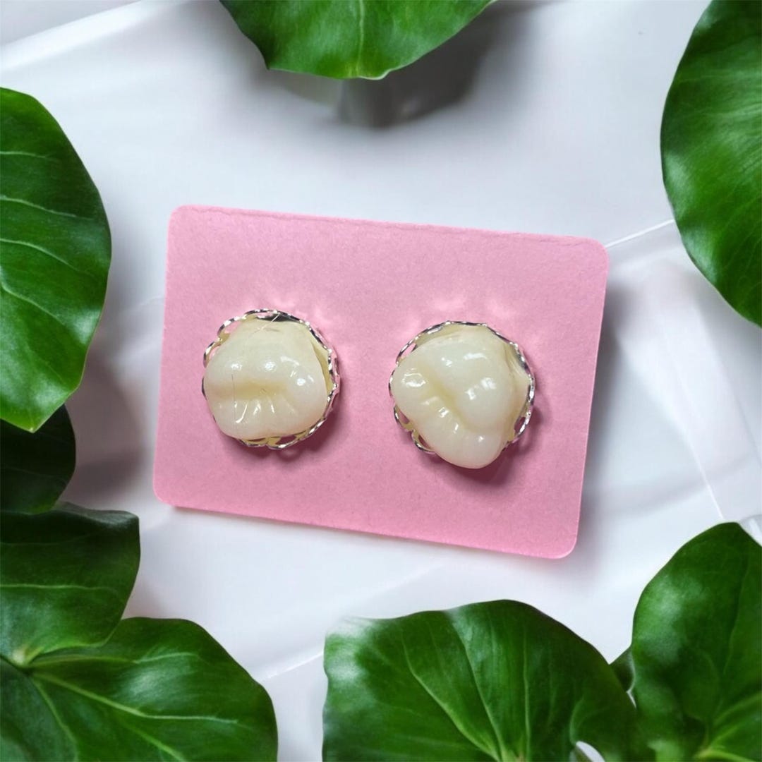 Silver Molar Tooth Studs - Etsy