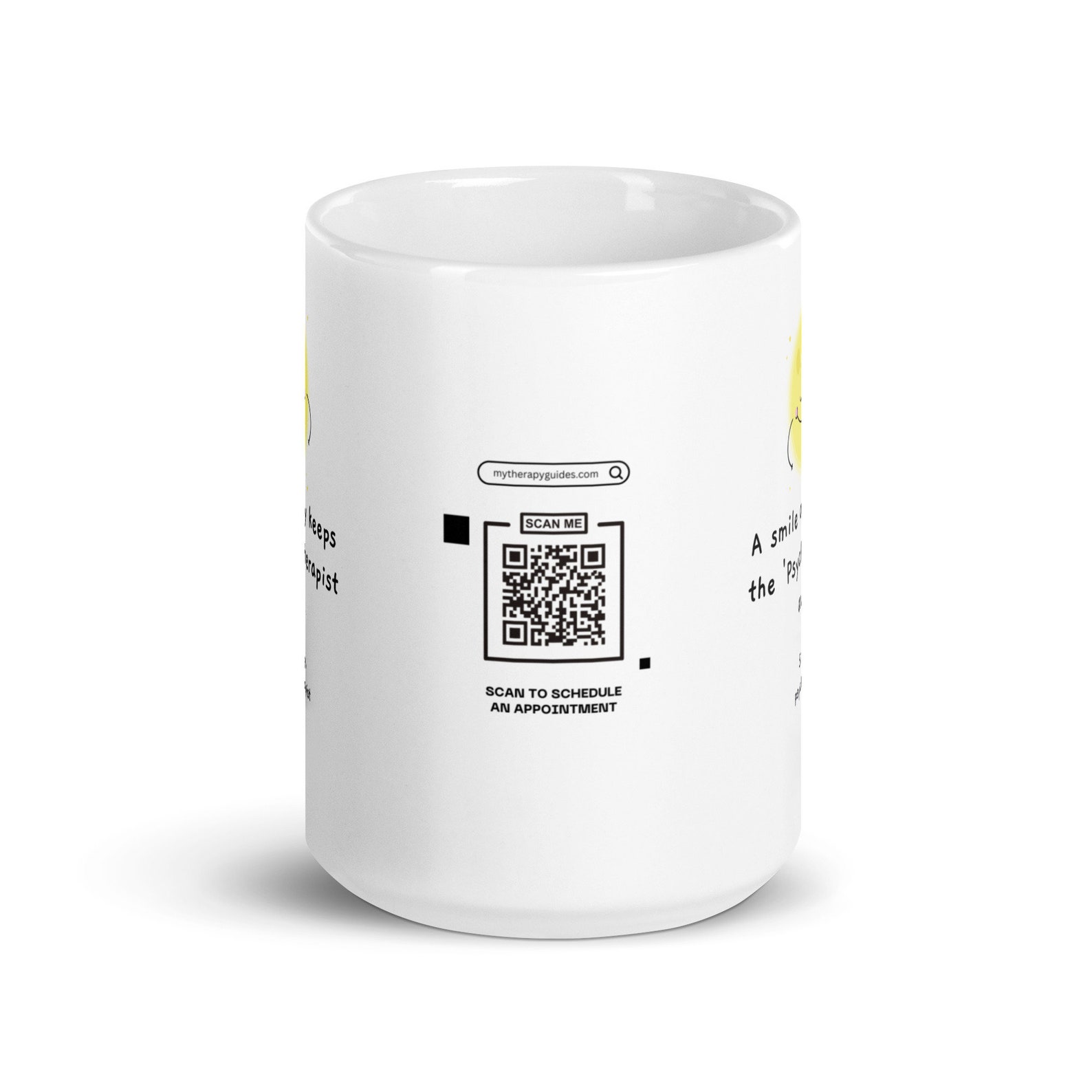 QR Code Appointment Scheduler Therapy Mug: A Smile a Day Keeps the ...
