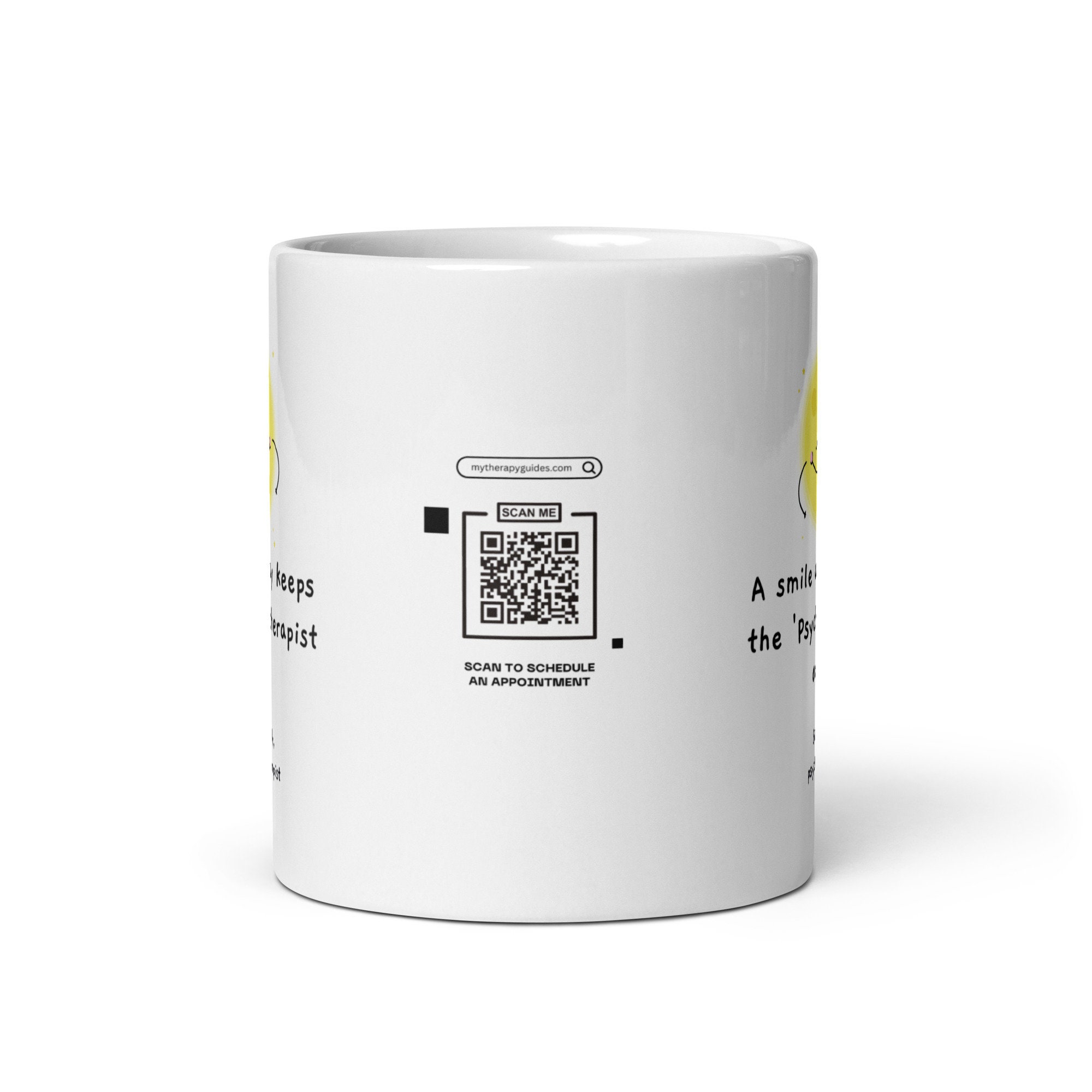 QR Code Appointment Scheduler Therapy Mug: A Smile a Day Keeps the ...