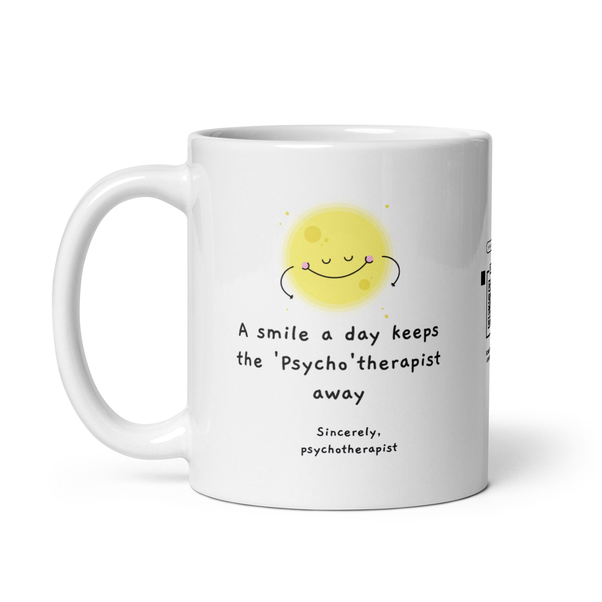 QR Code Appointment Scheduler Therapy Mug: A Smile a Day Keeps the ...