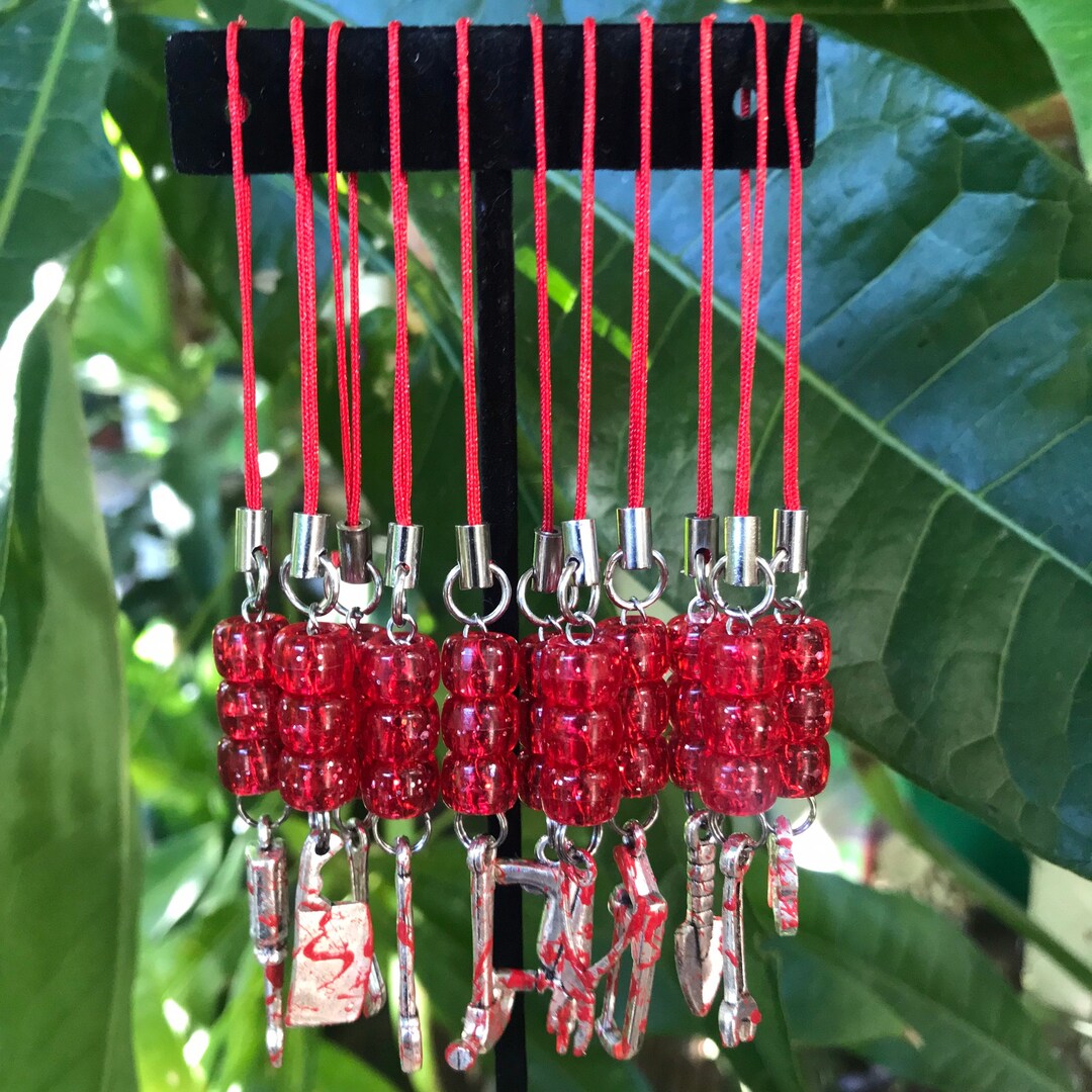 Serial Killer Weapon Phone Charms | Blood Splatter | True Crime | Axe ...