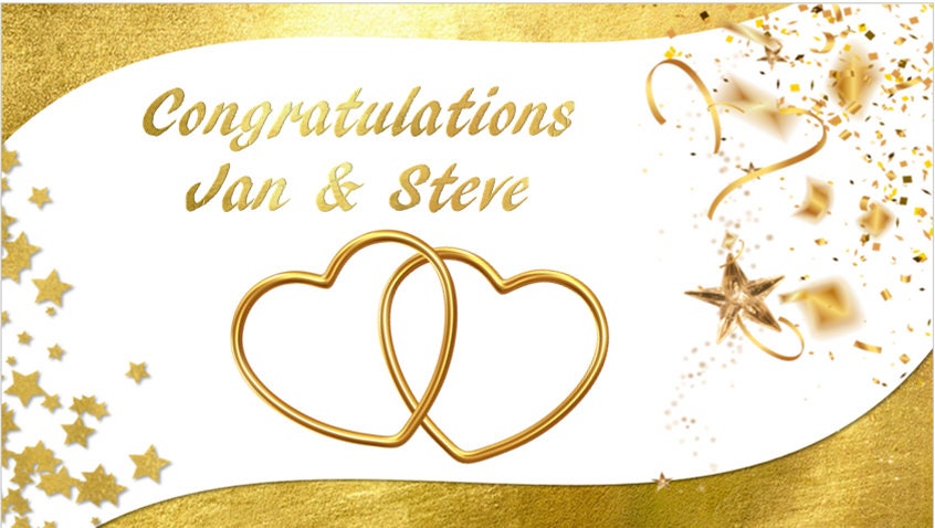 Gold Party Powerpoint Template - Etsy