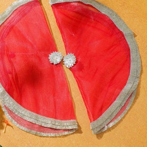 Organza Pooja Thali Cover, Handmade Aarti Thali Covers, Coconut Cover ...